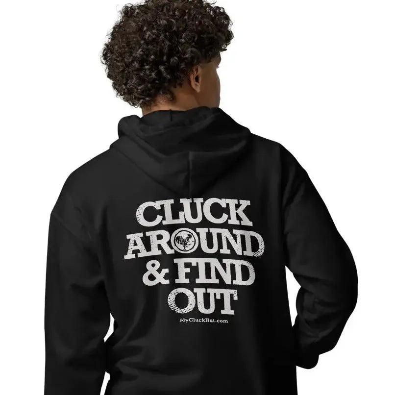 CLUCK AROUND & FIND OUT | all genders zippered hoodie (3rd party ...